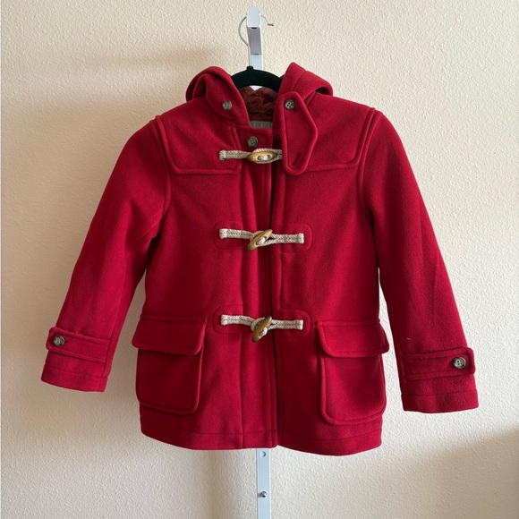 Uniqlo | Jackets & Coats | Uniqlo Kids Classic Red Pea Coat | Poshmark
